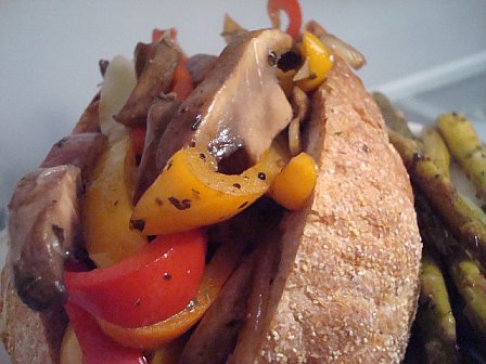 Portobello “Philly Cheese Steak” Sandwich | Kitchenbelle